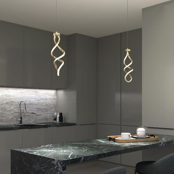 Reviews for Artika Swirl 13-Watt 1-Light Gold LED Integrated Mini ...