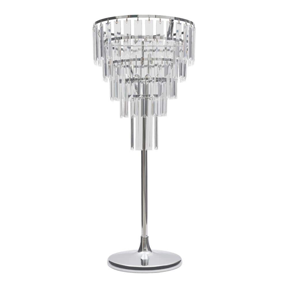 YIYIBYUS Silver 5-Tier Round Metal Acrylic Decorative Stand Wedding ...