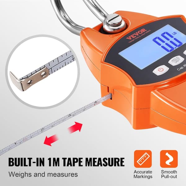 Precision Scale VEVOR Digital Crane Scale, 2200 Lbs/1000 Kg, Industrial ...