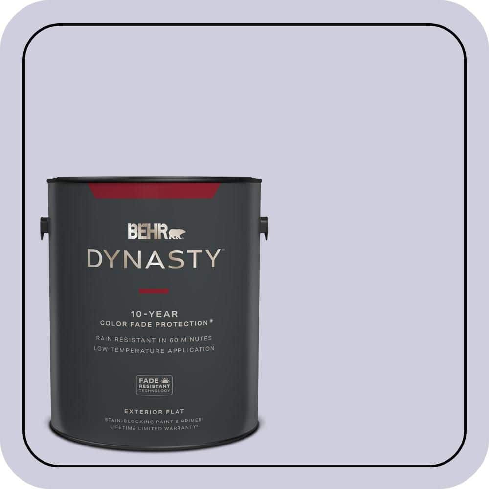 BEHR DYNASTY 1 gal. #640C-2 Lavender Sparkle Flat Exterior Stain ...
