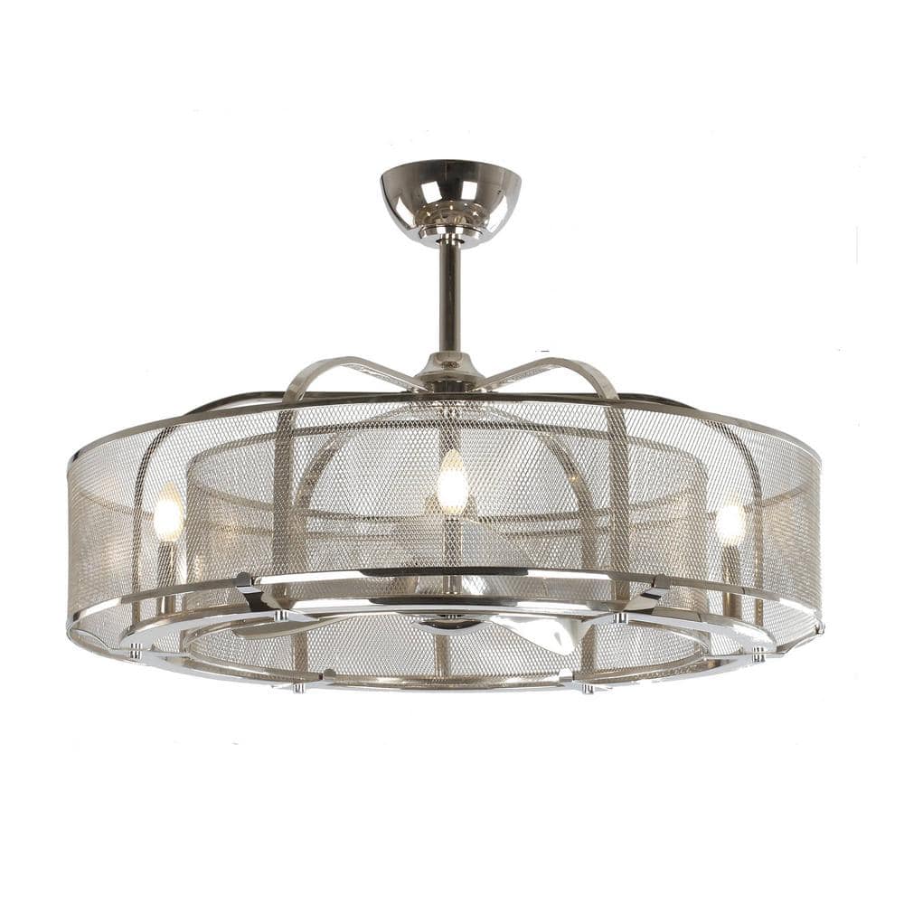 FIRHOT 36 in. Indoor Silver Smart 6-Light Double Stainless Steel Mesh ...