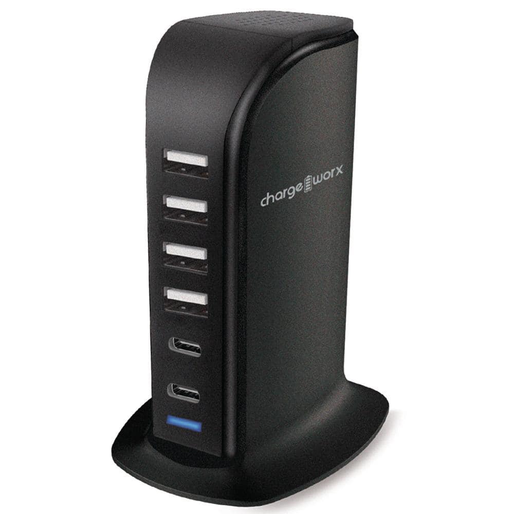 CHARGEWORX 6 Port Desktop Charging Station CX2107 - The Home Depot