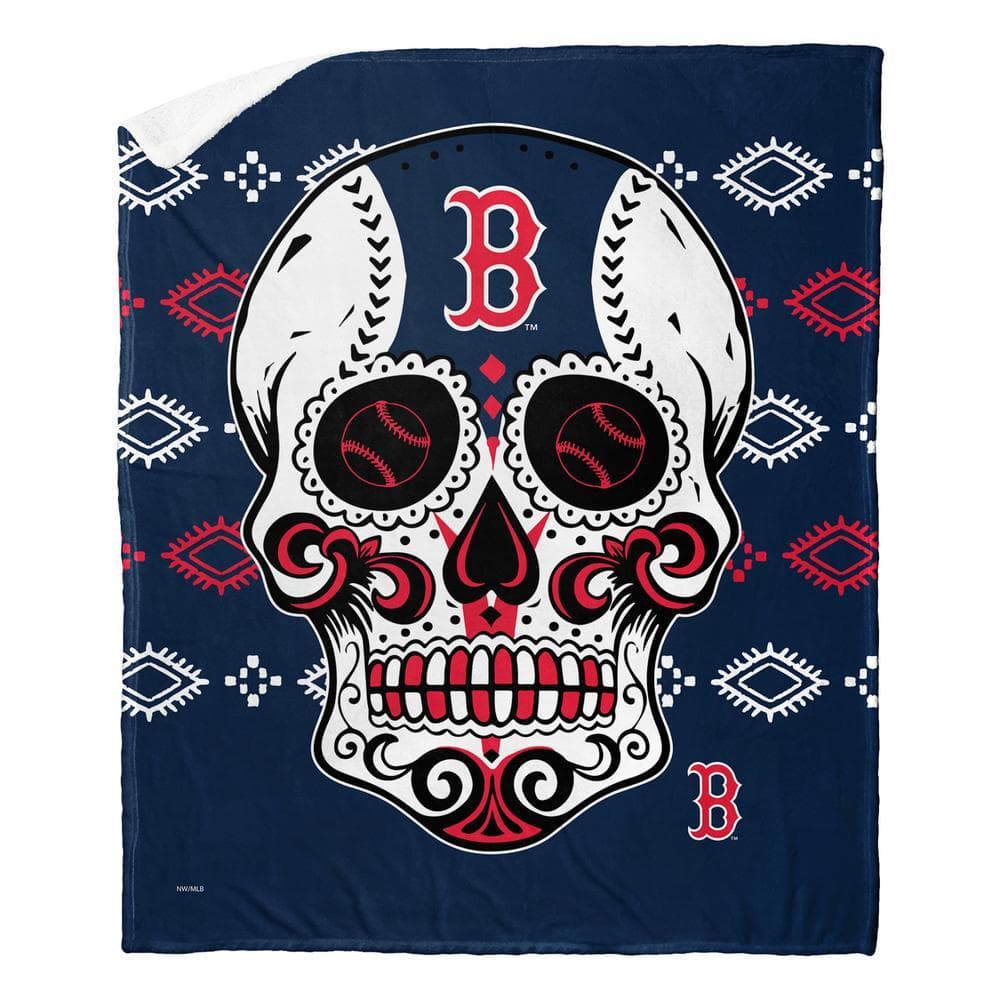THE NORTHWEST GROUP MLB Red Sox Candy Skull Silk Touch Sherpa ...