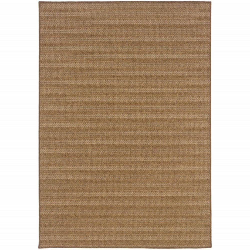 HomeRoots Tan 2 ft. x 4 ft. Loomed Polypropylene Rectangle Indoor ...