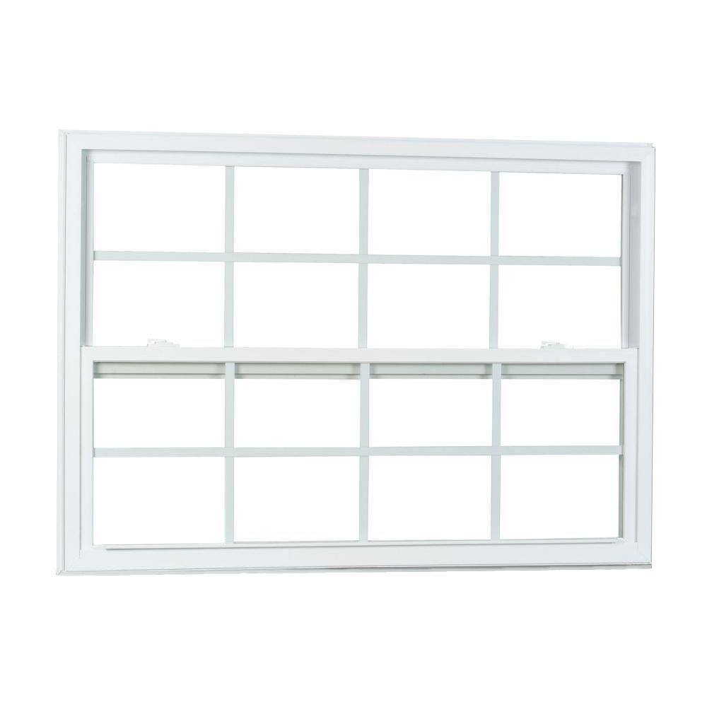 American Craftsman 52 in. x 49.5 in. 70 Series Single Hung Flange Vinyl ...