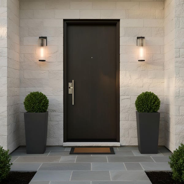 Generation Lighting Ronde Large 18 in. Textured Black Outdoor Hardwired ...