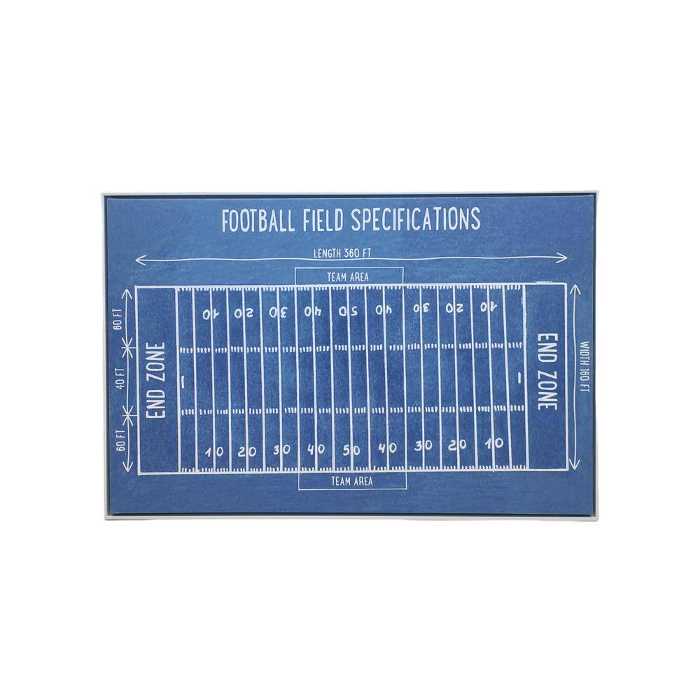 LORK LLC Football Field Framed Sport Art Print 24 in. x 36 in. kc5270 ...