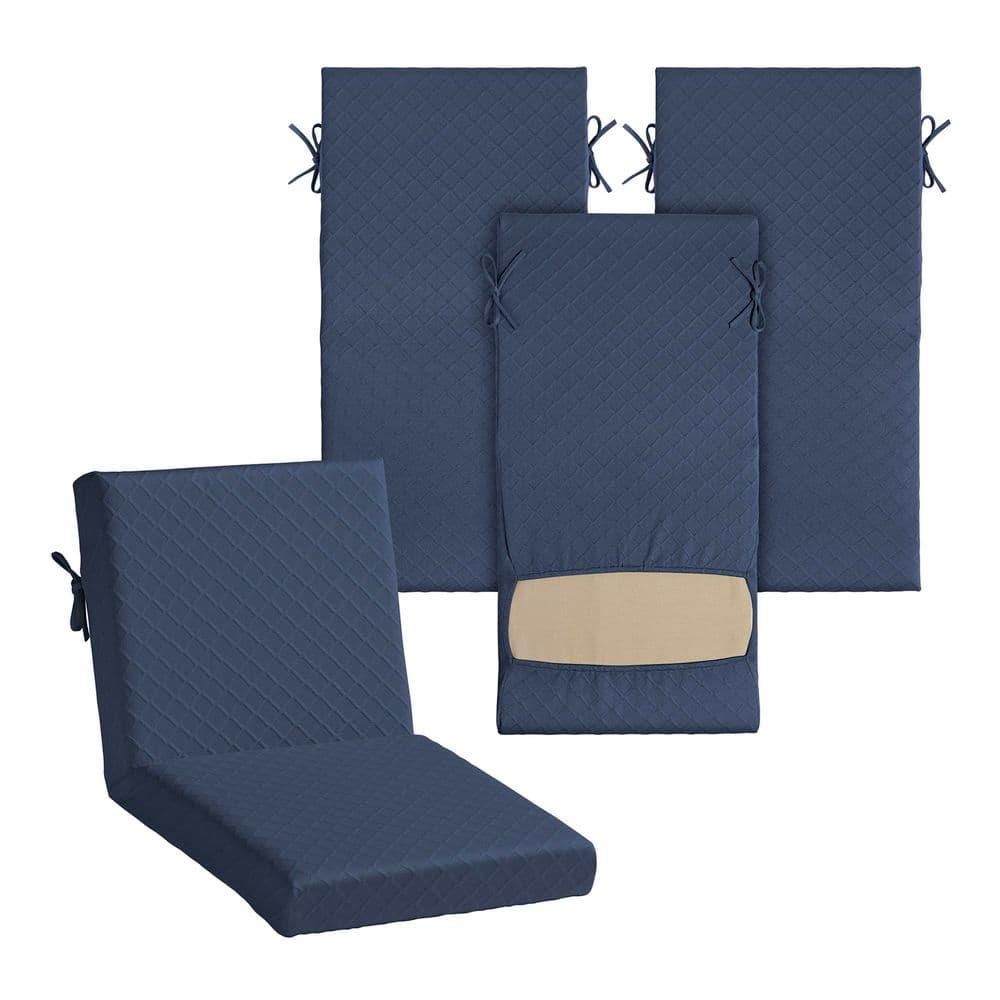 ARDEN Elastic 1-Piece Dining Chair Cushion Cover, Navy MS0CX07B-D9K4 ...
