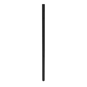 FORGERIGHT 96 in. 6 ft. Osprey Black Aluminum End/Gate Post with Flat ...