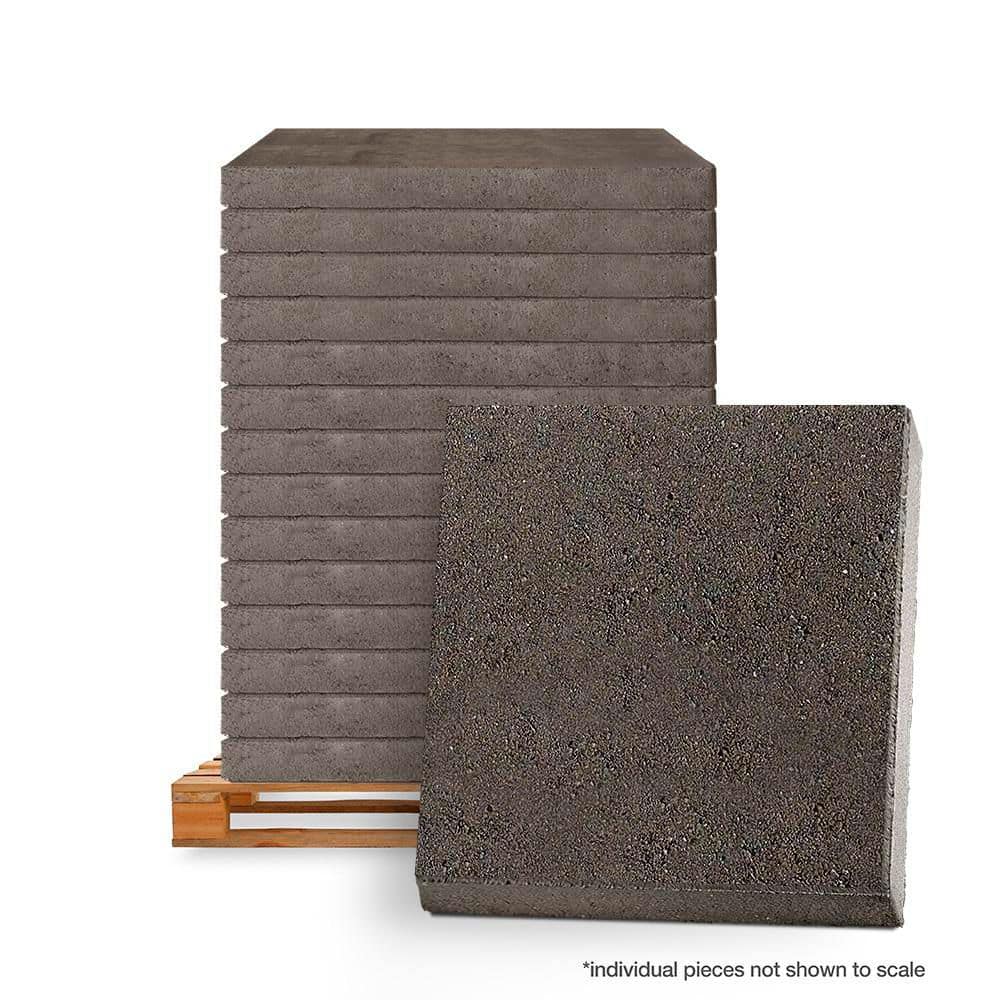 Pavestone 24 in. x 24 in. x 1.96 in. Slate Square Concrete Step Stone ...