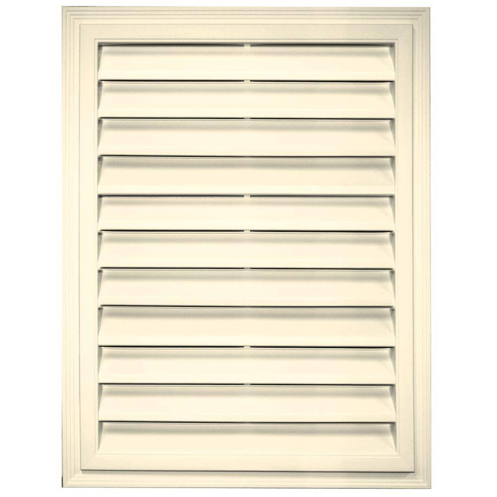 Builders Edge 20.2 in. x 26.2 in. Rectangular Beige/Bisque Plastic ...