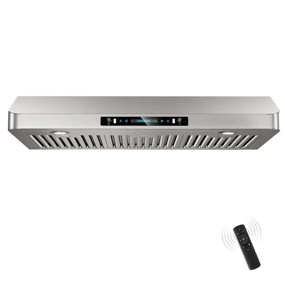 HGUOQ 36 in. 900 CFM Ducted Under Cabint Range Hood in Stainless Steel ...