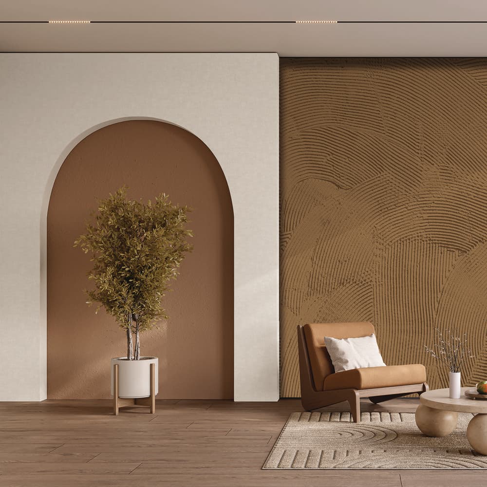 Veer Decor Stucco Arc Brown Wall Mural 8253-AL2 - The Home Depot