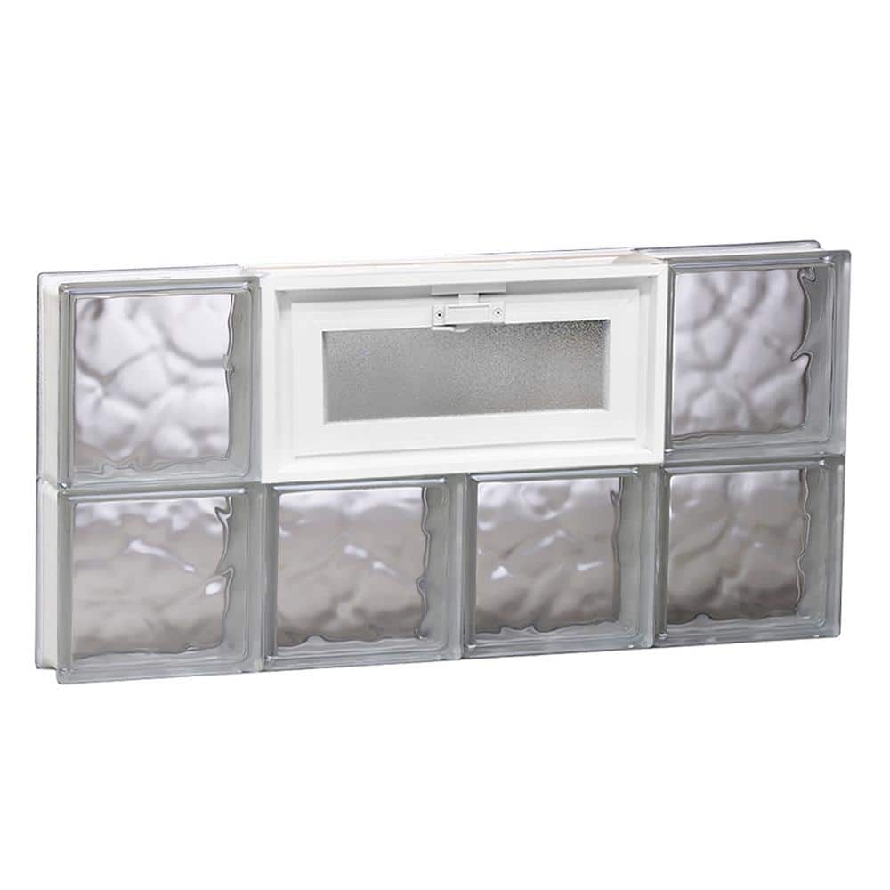 Clearly Secure 31 in. x 15.5 in. x 3.125 in. Frameless Wave Pattern ...
