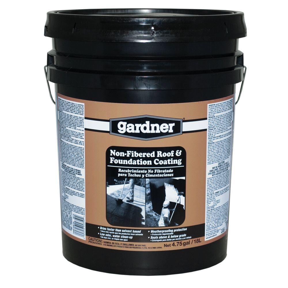 Gardner 4.75 Gal. Non-Fibered Foundation and Asphalt Roof Coating 0435 ...