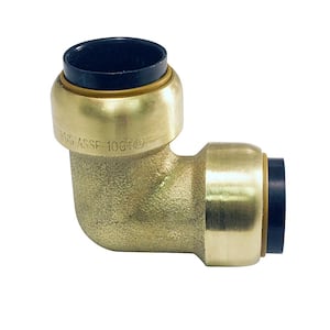 Tectite 3/8 in. Brass Push-To-Connect 90-Degree Elbow Fitting FSBE38 - The Home Depot