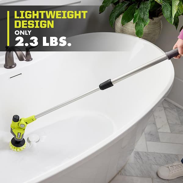 RYOBI USB Lithium Telescoping Power Scrubber Kit with 2Ah Battery ...