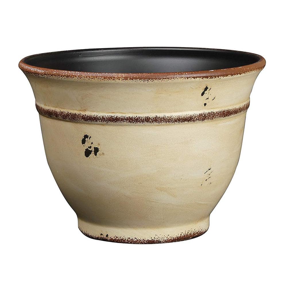 CHG CLASSIC HOME & GARDEN Alena Medium Ivory Resin Lightweight Round ...