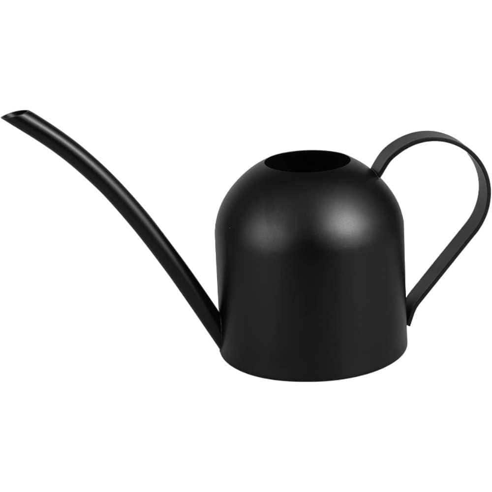 OGETFUUR 0.12 gal. Small Black Stainless Steel Watering Can with Long ...