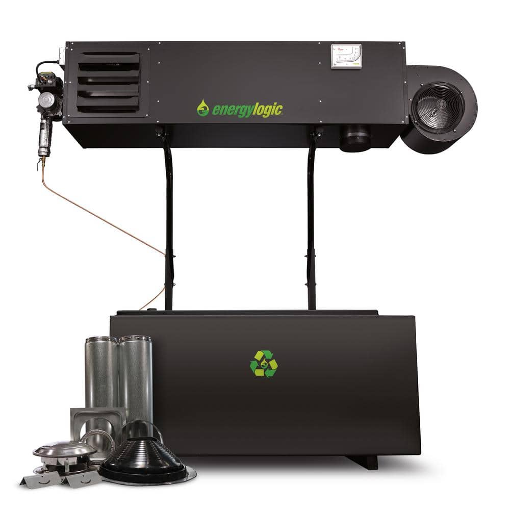 energylogic 350H 350,000 BTU Heater-Waste Oil Wall Furnace with 250 Gal ...