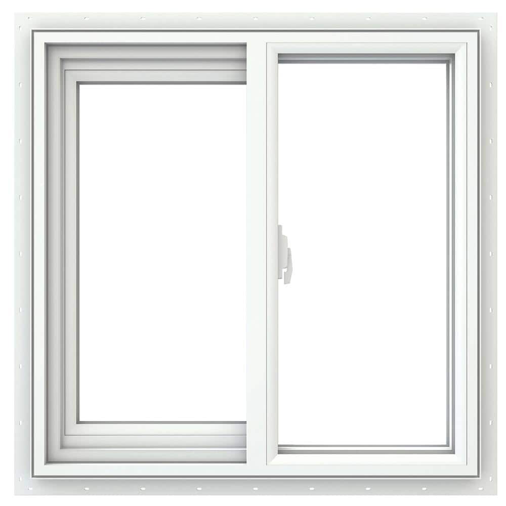 JELD-WEN V-2500 Series 47.5 in. W x 47.5 in. H Left-Handed White Vinyl ...