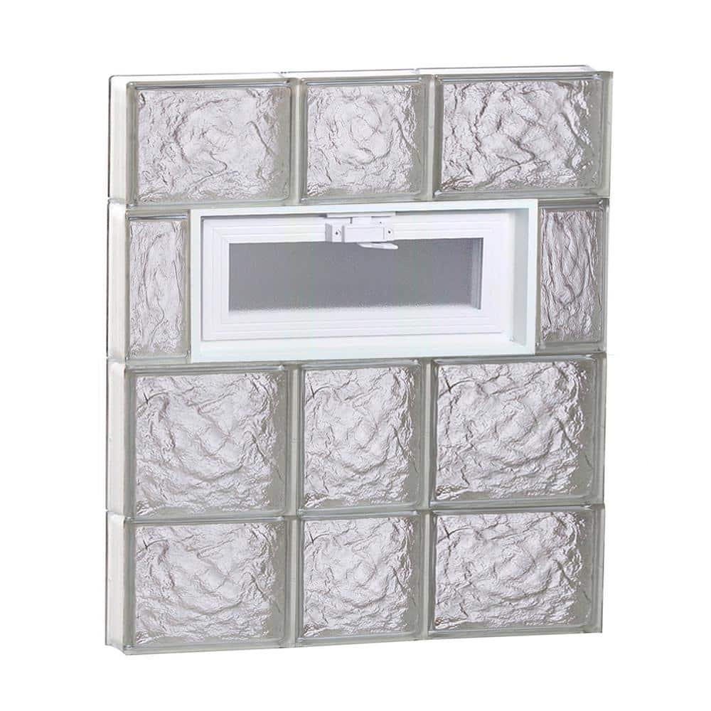 Clearly Secure 21.25 in. x 27 in. x 3.125 in. Frameless Ice Pattern ...