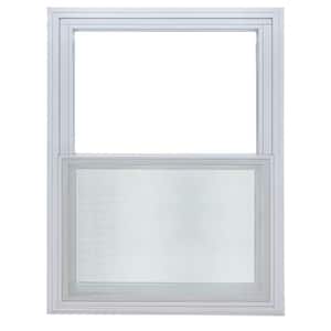 ASSURA 37 in. x 63 in. Series 2500 White Single Hung Aluminum Impact ...