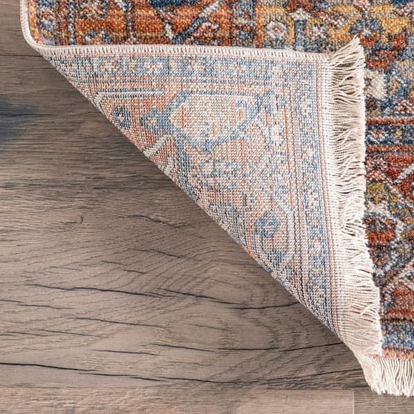 nuLOOM Ethel Medallion Fringe Rust 8 ft. x 10 ft. Area Rug nuLOOM Ethel Medallion Fringe Rust 8 ft. x 10 ft. Area Rug