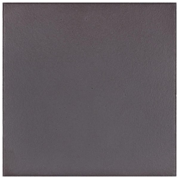Merola Tile Quarry Black 7-3/4 in. x 7-3/4 in. Ceramic Floor and Wall ...
