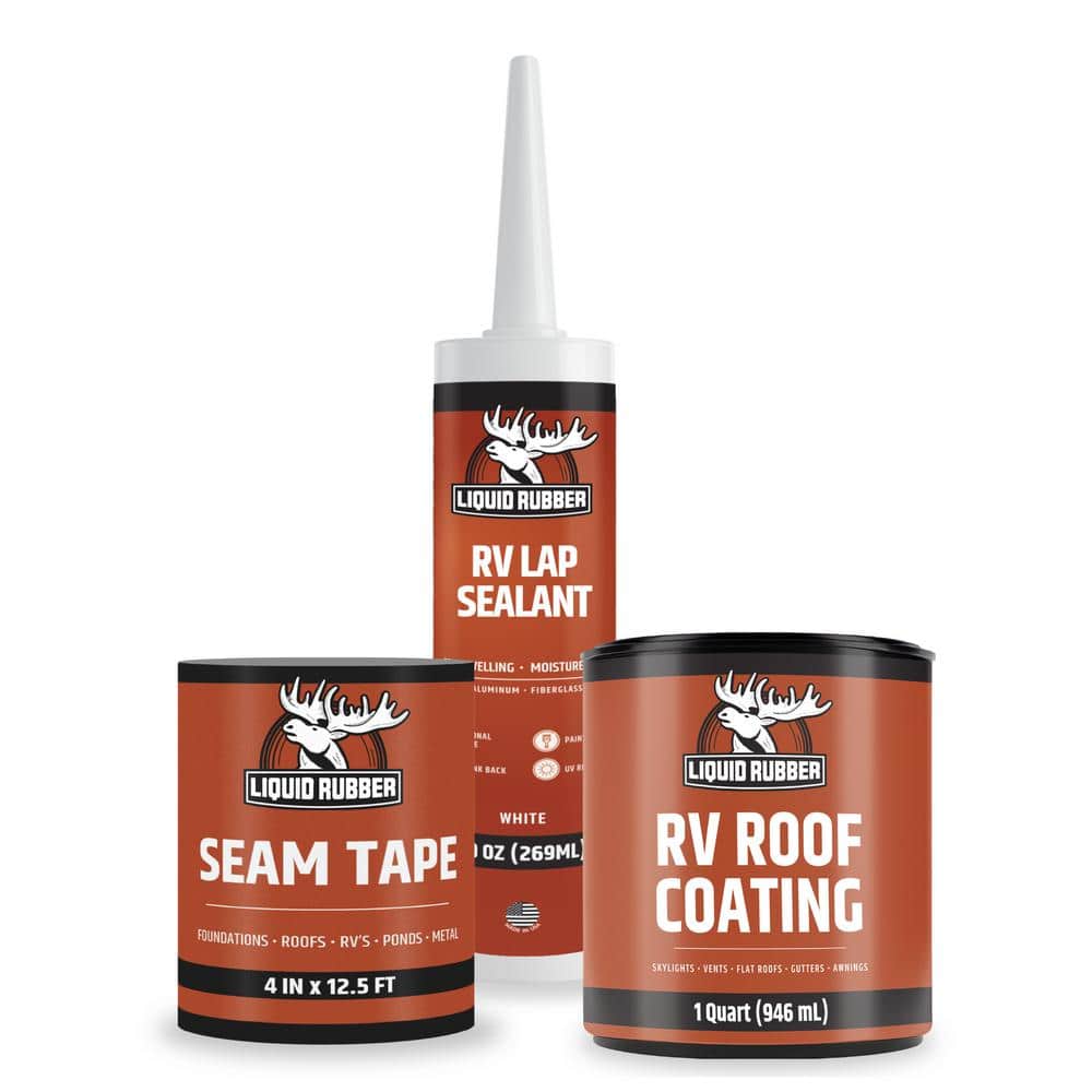 LIQUID RUBBER RV Repair Kit, White 80007US - The Home Depot