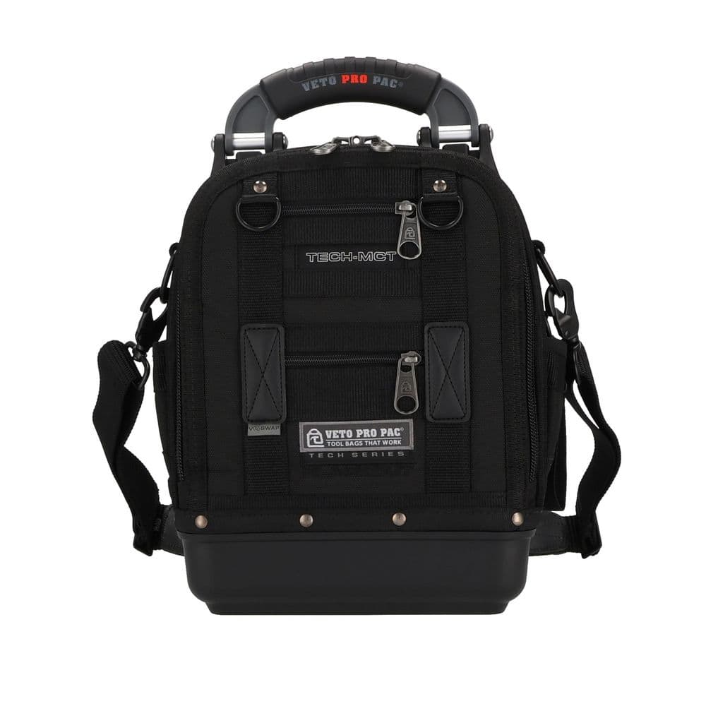 VETO PRO PAC 12 in. 44-Pocket Blackout Nylon Bag/Tote Padded Handle ...