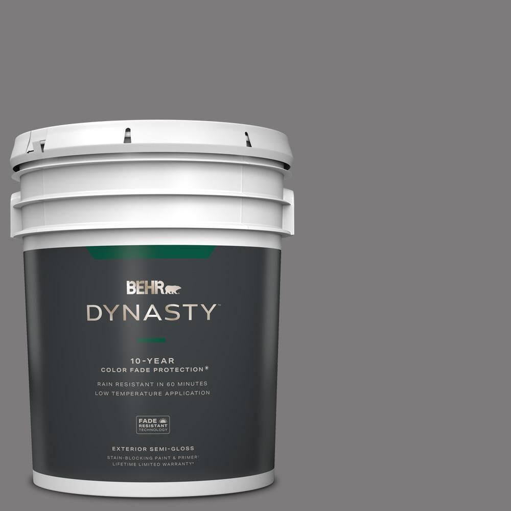 BEHR DYNASTY 5 gal. #BXC-58 Stormy Gray Semi-Gloss Enamel Exterior ...