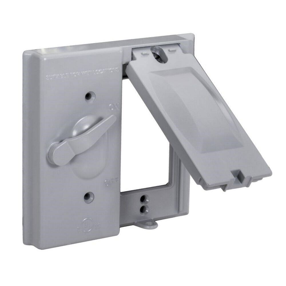 Southwire 5-in-1 Weatherproof Universal Combo Double Gang Toggle Switch ...