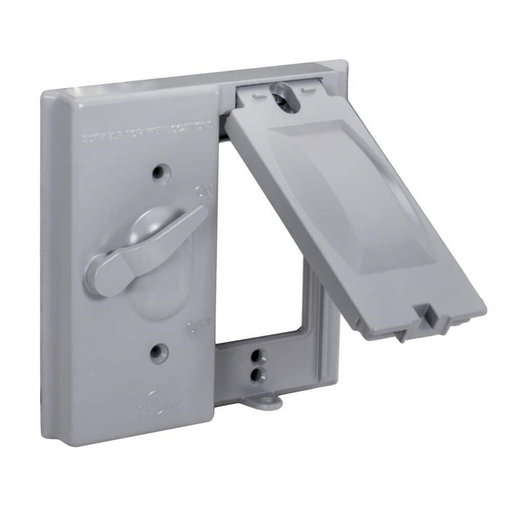 Southwire 5-in-1 Weatherproof Universal Combo Double Gang Toggle Switch ...