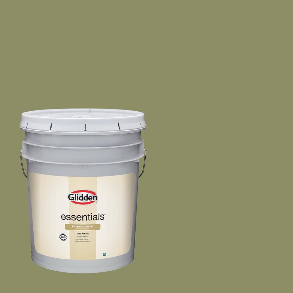 Glidden Essentials 5 gal. PPG1115-6 Paid In Full Satin Exterior Paint ...