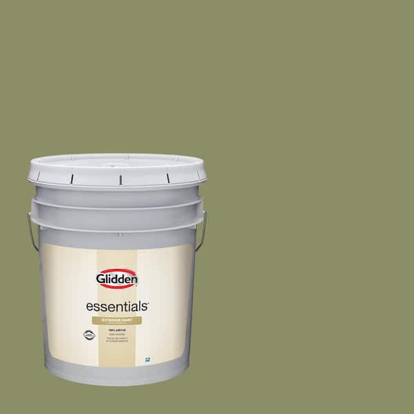 Glidden Essentials 5 gal. PPG1115-6 Paid In Full Satin Exterior Paint ...