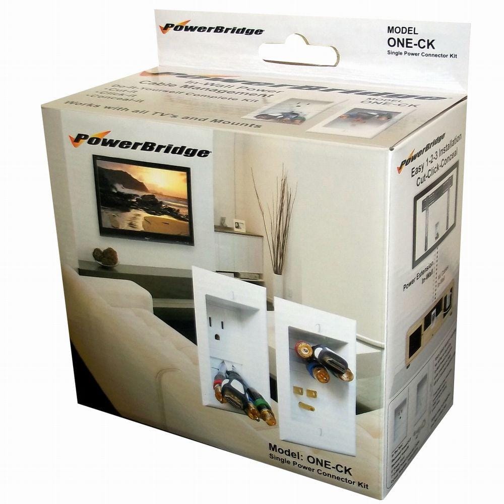Buy In-Wall Power Connection Kit with Single Power and Cable Management ...