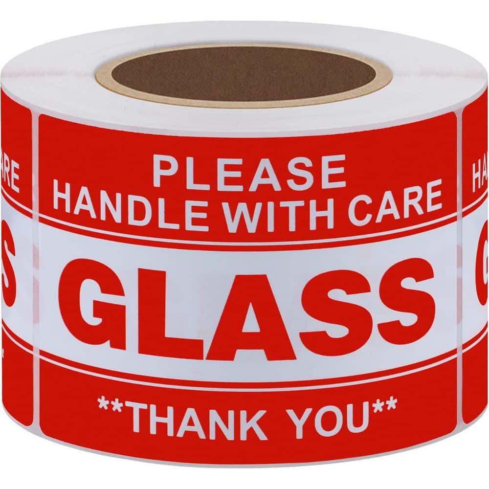 Handle with Care Fragile Glass Stickers 2 x 3 in. Adhesive Labels 300 ...