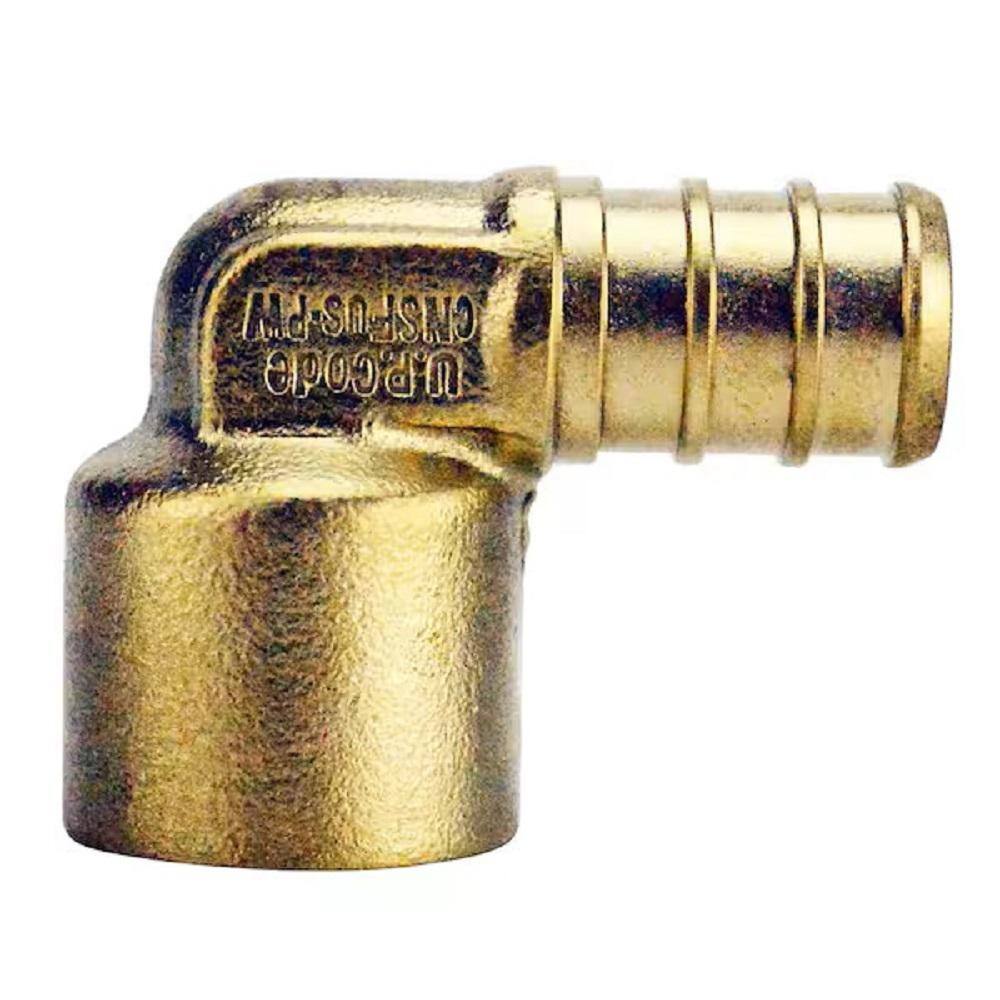 SharkBite 1/2 in. PEX Brass Barb x 1/2 in. Female Solder 90° Elbow Fitting UC620LFA - The Home Depot