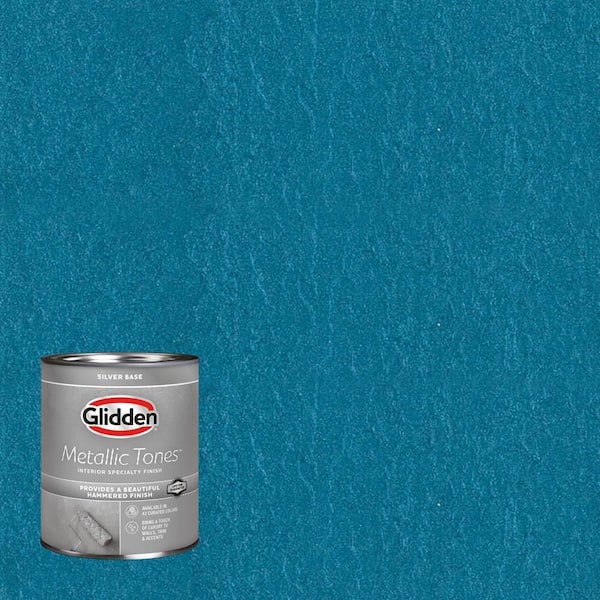 GLIDDEN METALLIC TONES 1 qt. MTL113 Abundant Blue Metallic Interior ...