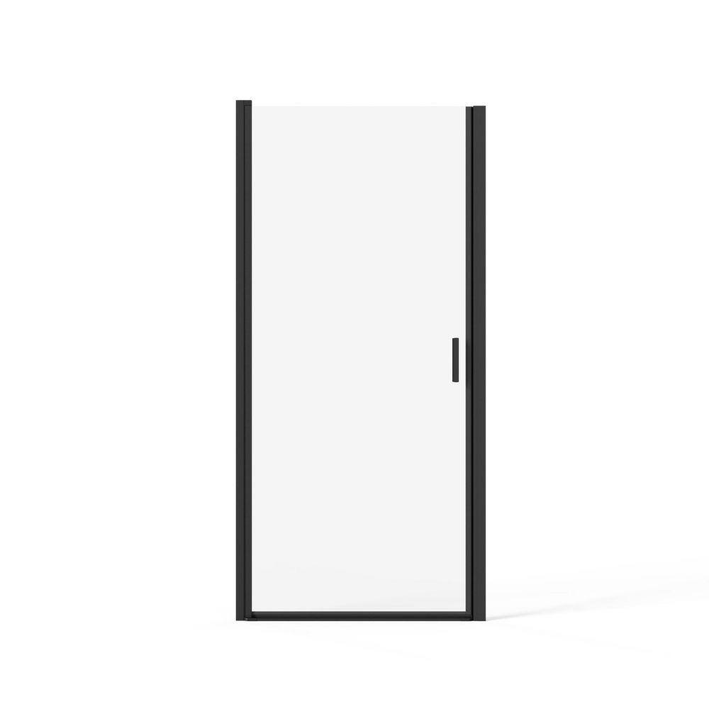 Modland Vitrina 34 in. W x 72 in. H Pivot Semi-Frameless Shower Door in ...