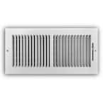 Everbilt 14 in. x 6 in. 2-Way Steel Wall/Ceiling Register in White ...