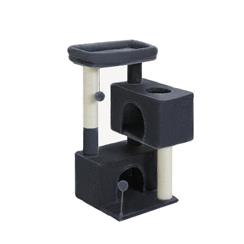 cenadinz Small to Medium Cats Modern Design Cat Tree in Dark grey ...