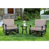 Halmuz 3-Piece Aluminum Swivel Outdoor Rocking Chairs Patio ...