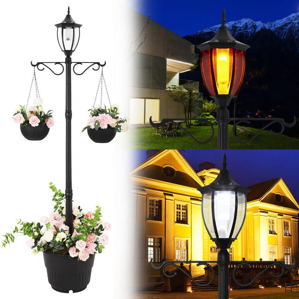 Sun-Ray Crestmont 1-Light Outdoor Black Integrated LED Lamp Post and ...