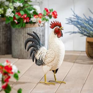 Evergreen Metal Colorful Rooster Garden Statue 47M3852 - The Home Depot
