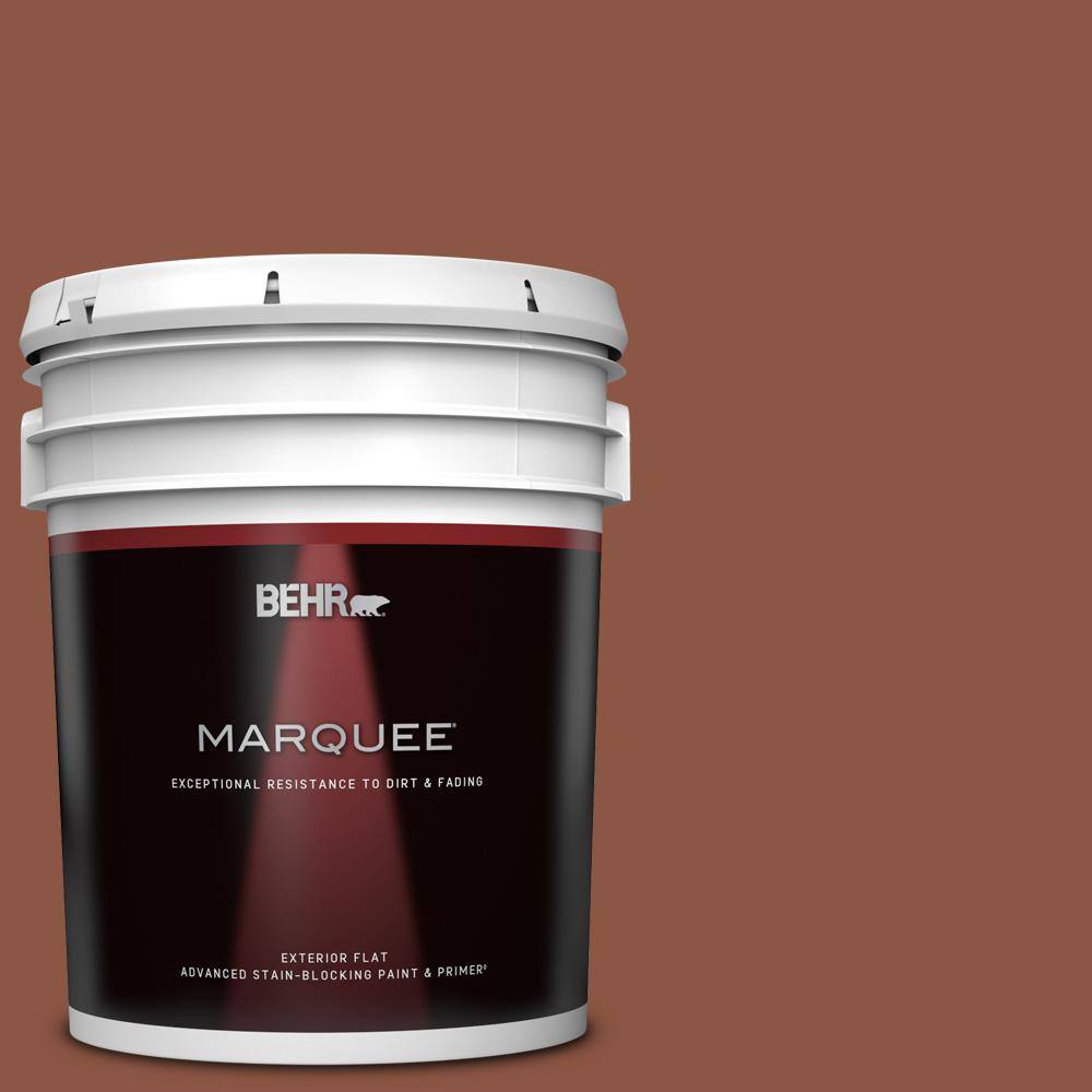 BEHR MARQUEE 5 gal. #S180-7 True Copper Flat Exterior Paint & Primer ...