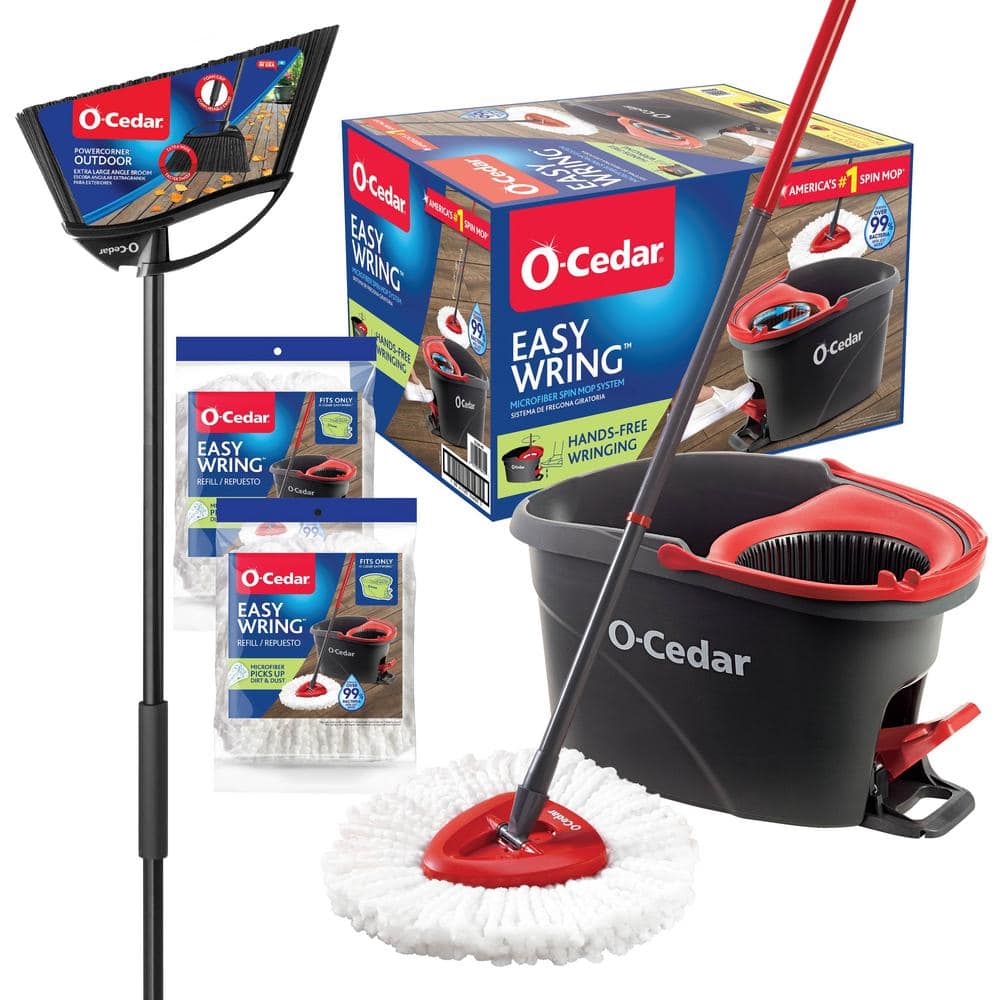 Reviews for O-Cedar EasyWring Spin Mop and Bucket System 2 Extra Mop ...