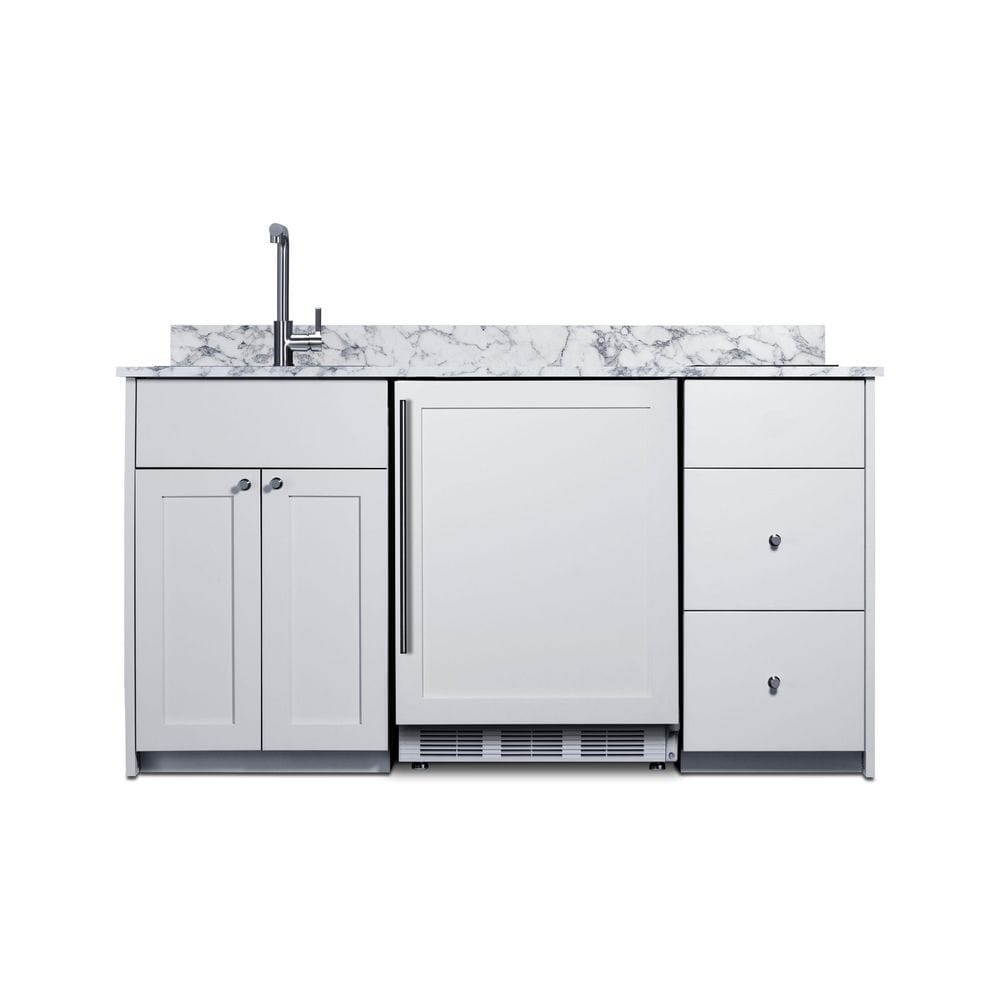Summit Appliance 63 in. Compact Kitchen in White, ADA Compliant ...