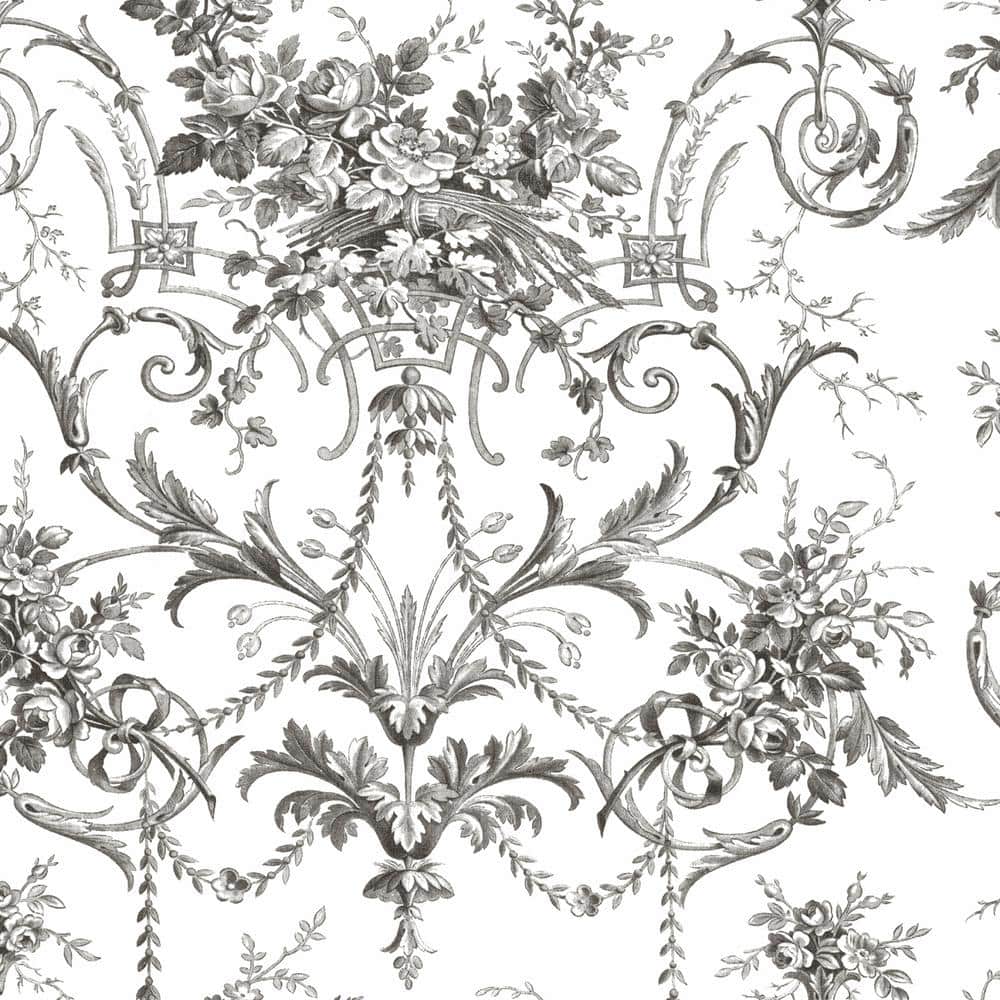 Laura Ashley Tuileries Charcoal Grey Wallpaper Sample 12276894 - The ...